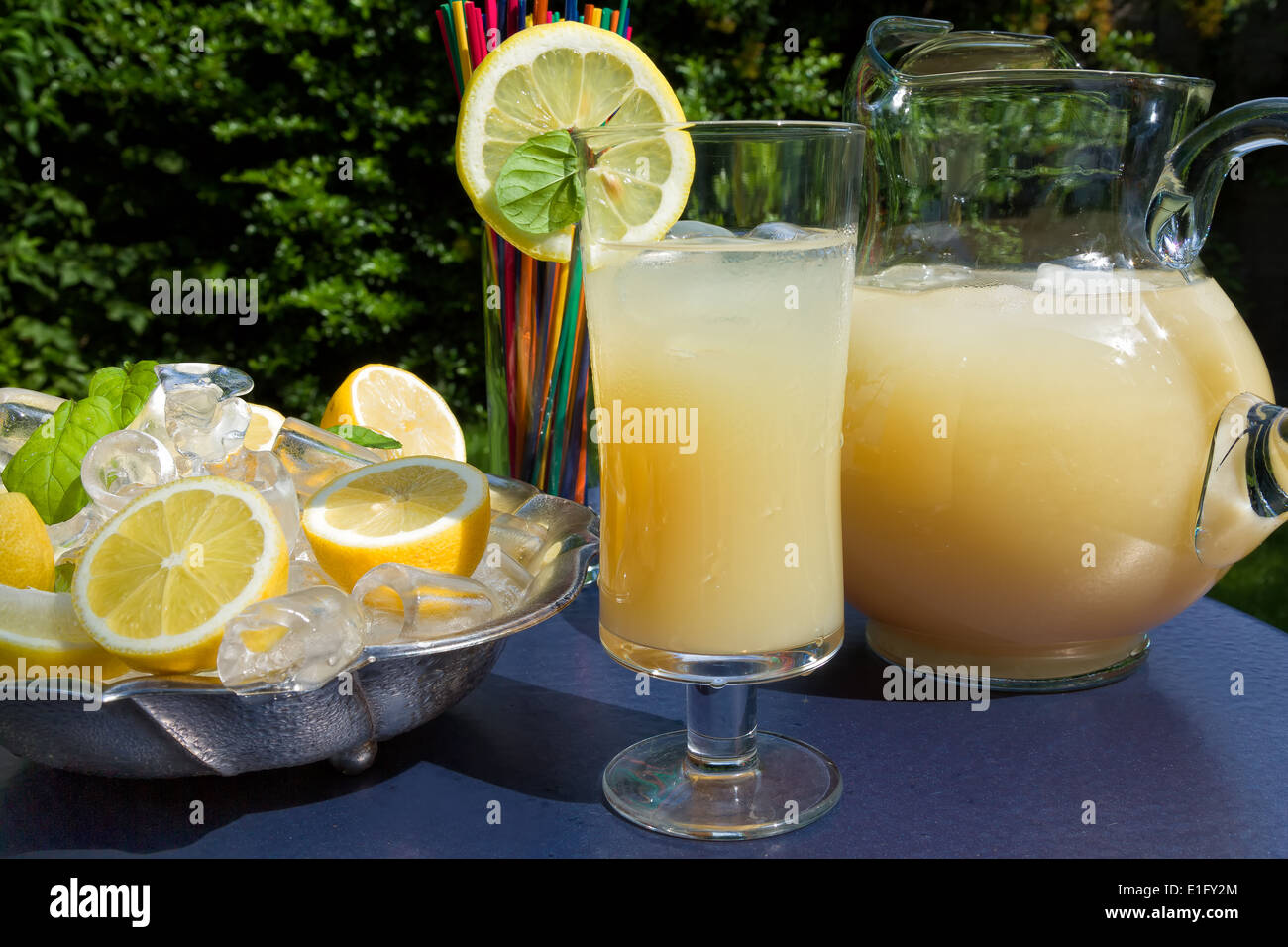 Lemon juice with ice is the perfect summer refreshment Stock Photo - Alamy
