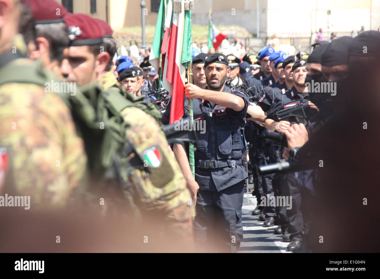Rome, Italy 2nd June 2014 Military personnel marching at the 2nd June ...