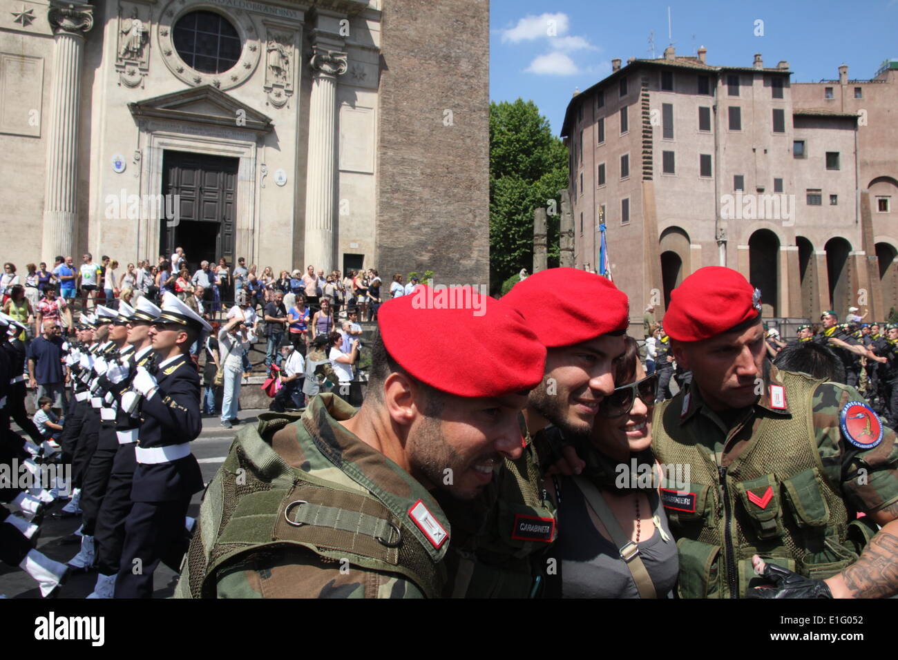 Rome, Italy 2nd June 2014 Military personnel marching at the 2nd June ...