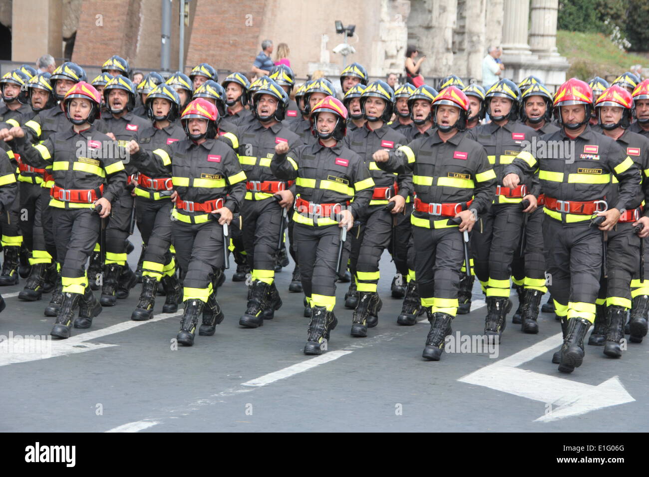 Rome, Italy 2nd June 2014 Military personnel marching at the 2nd June ...