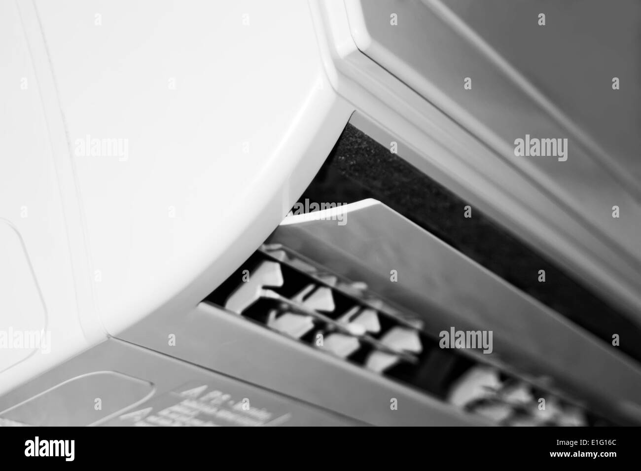 running the air conditioner close up Stock Photo - Alamy