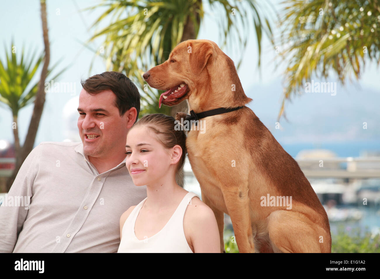 Director Kornel Mundruczo, Hagen the dog and actress Zsofia Psotta at ...