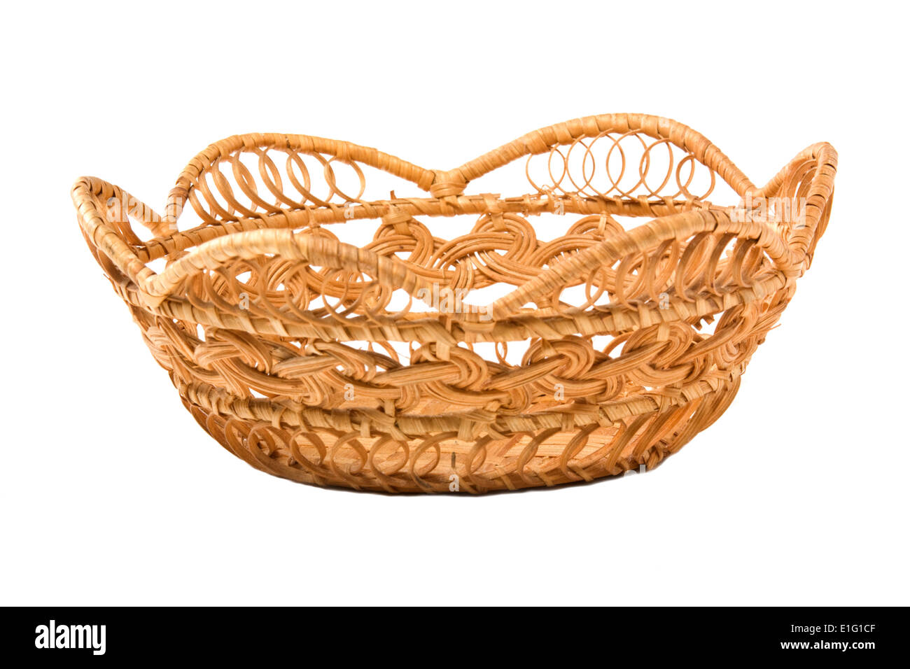 empty basket isolated on white background Stock Photo - Alamy