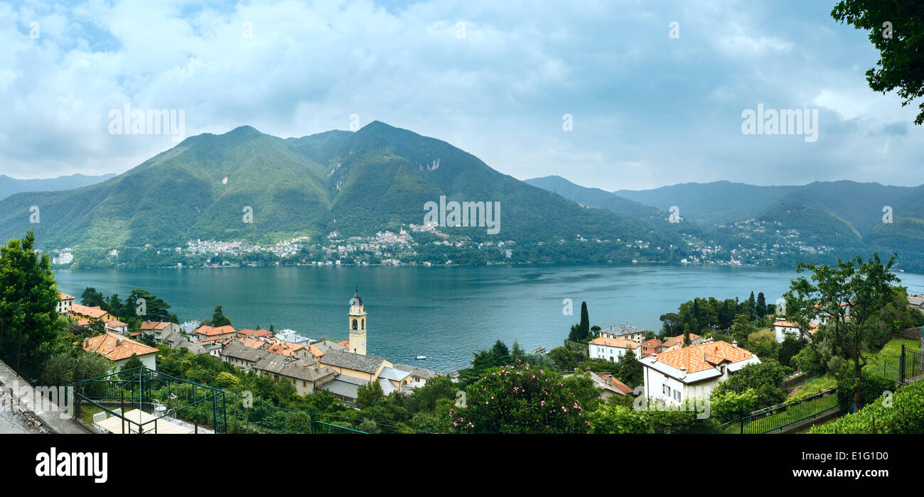 Lake Como (Italy) summer view from shore Stock Photo - Alamy