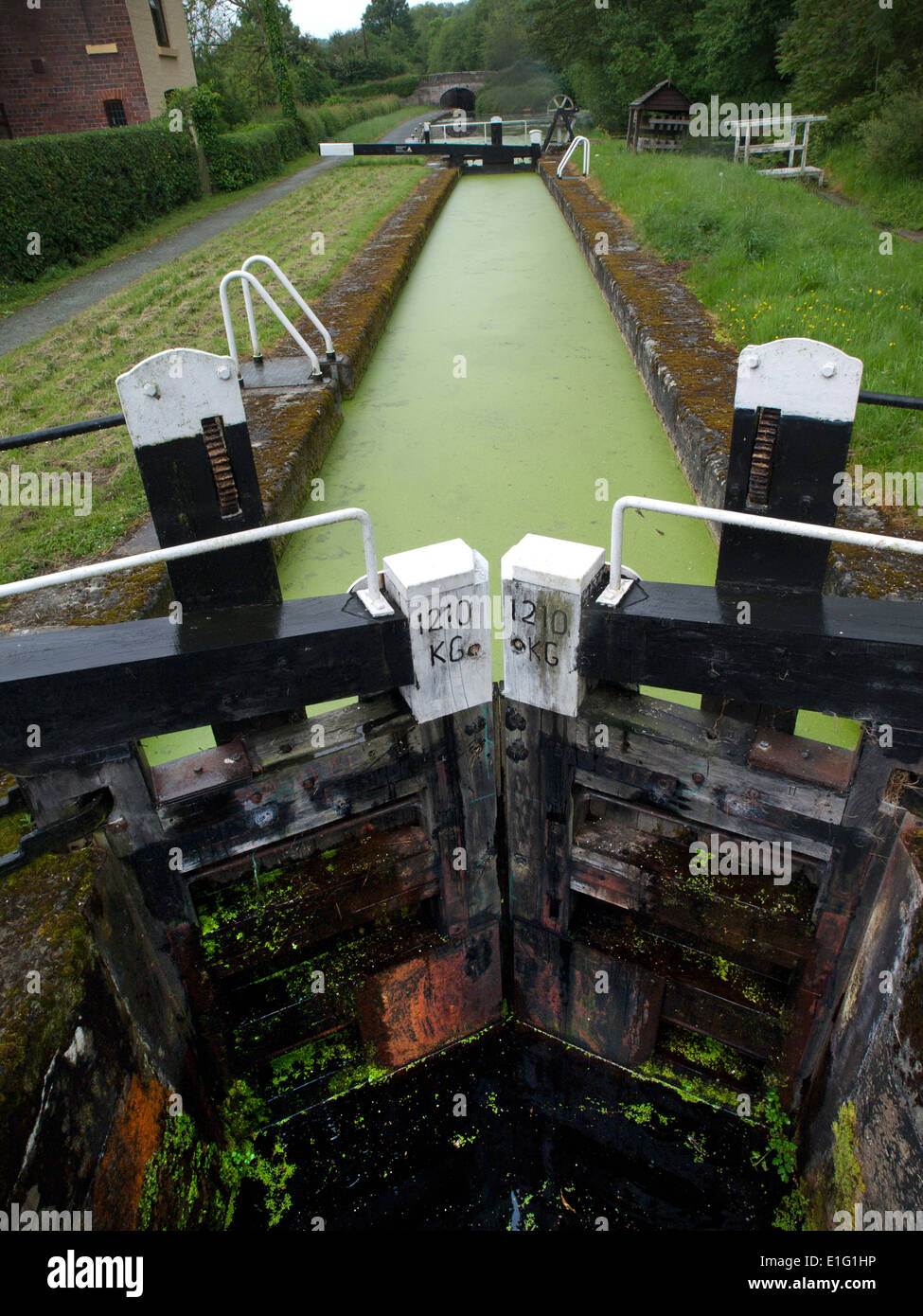 A lock on the Montgomery Canal in Powys, eastern Wales Stock Photo - Alamy