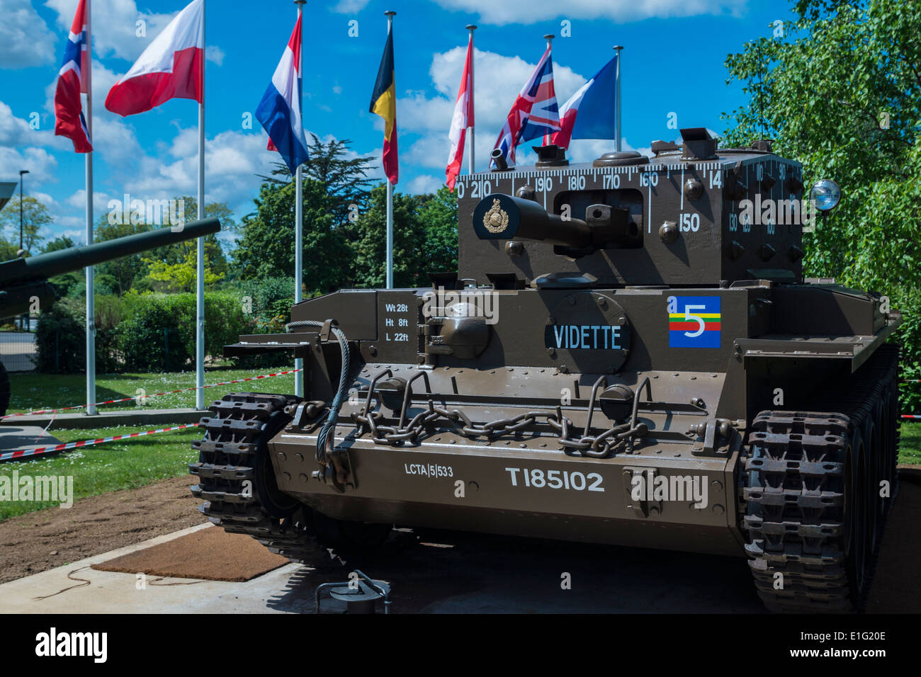 Normandy, France. A British WWII-era "centaur" bunker-busting tank in ...