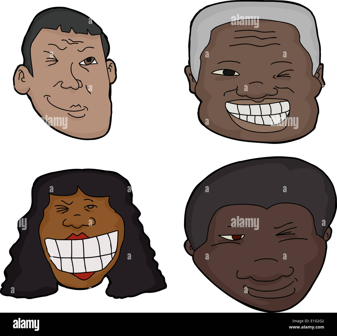 Hispanic middle aged smiling woman Cut Out Stock Images & Pictures - Alamy