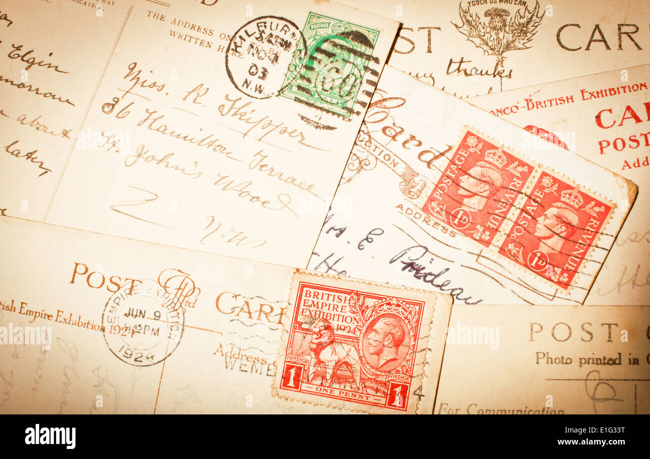 Vintage stamps hi-res stock photography and images - Alamy