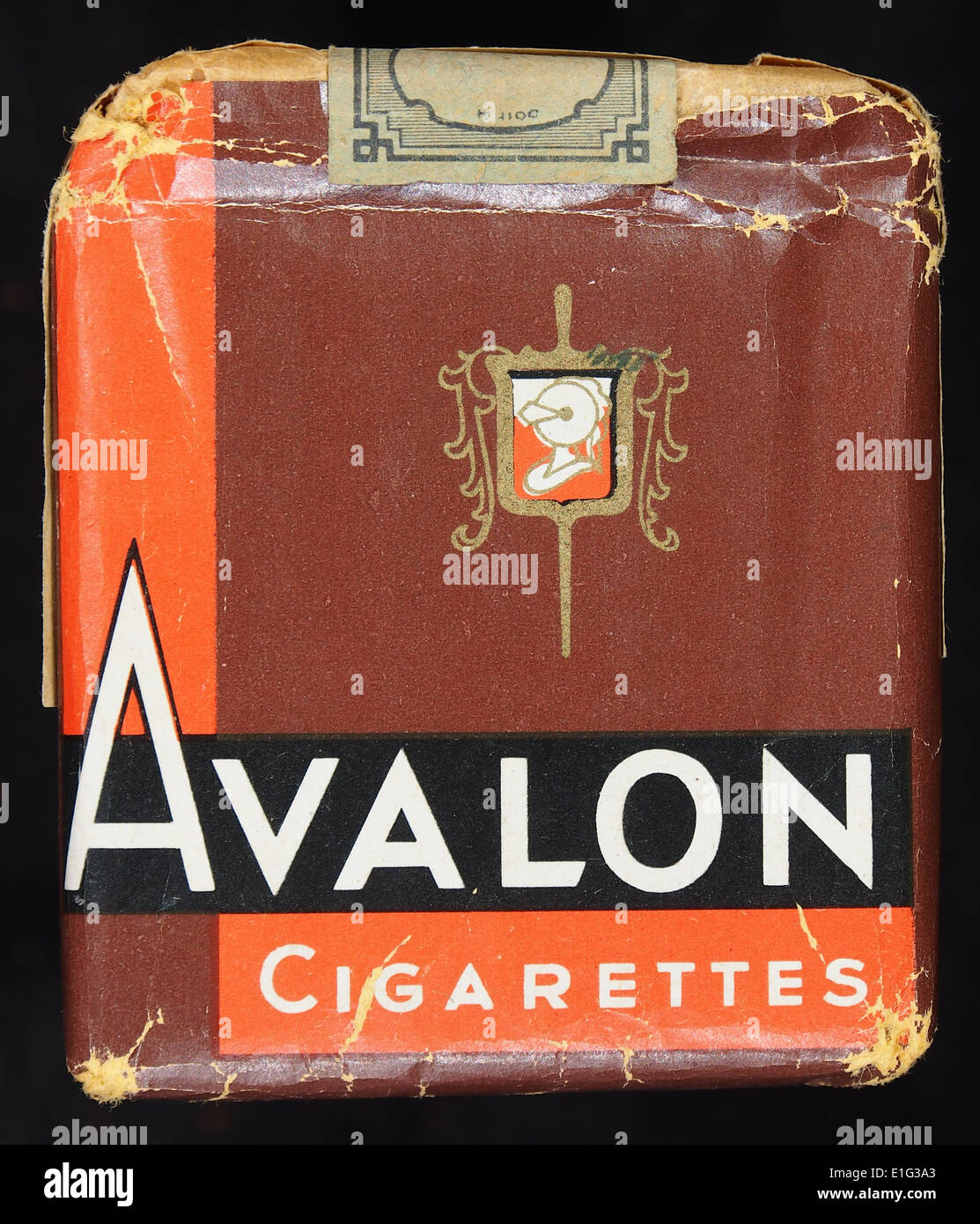 The back view of an Avalon cigarettes pack, displaying the brand's ...