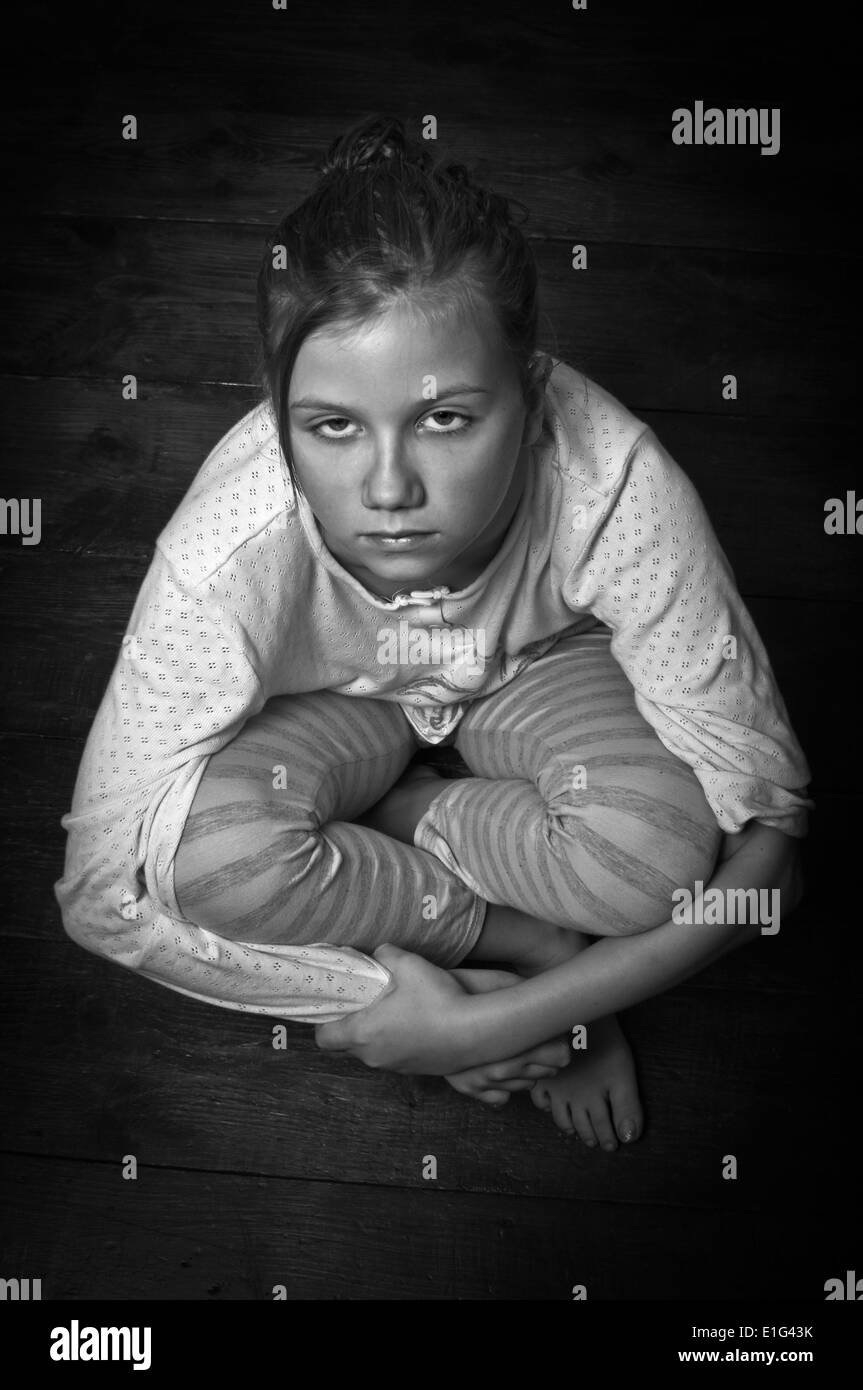 Child depression not baby Black and White Stock Photos & Images - Alamy