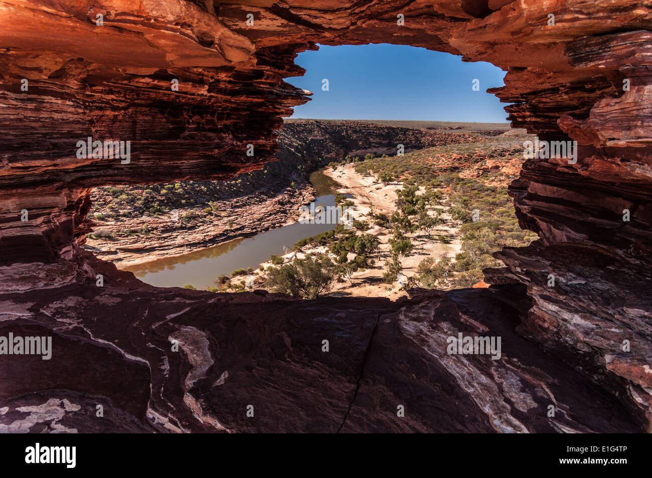 KALBARRI NATIONAL PARK, NATURE’S WINDOW, MURCHISON RIVER, WESTERN ...