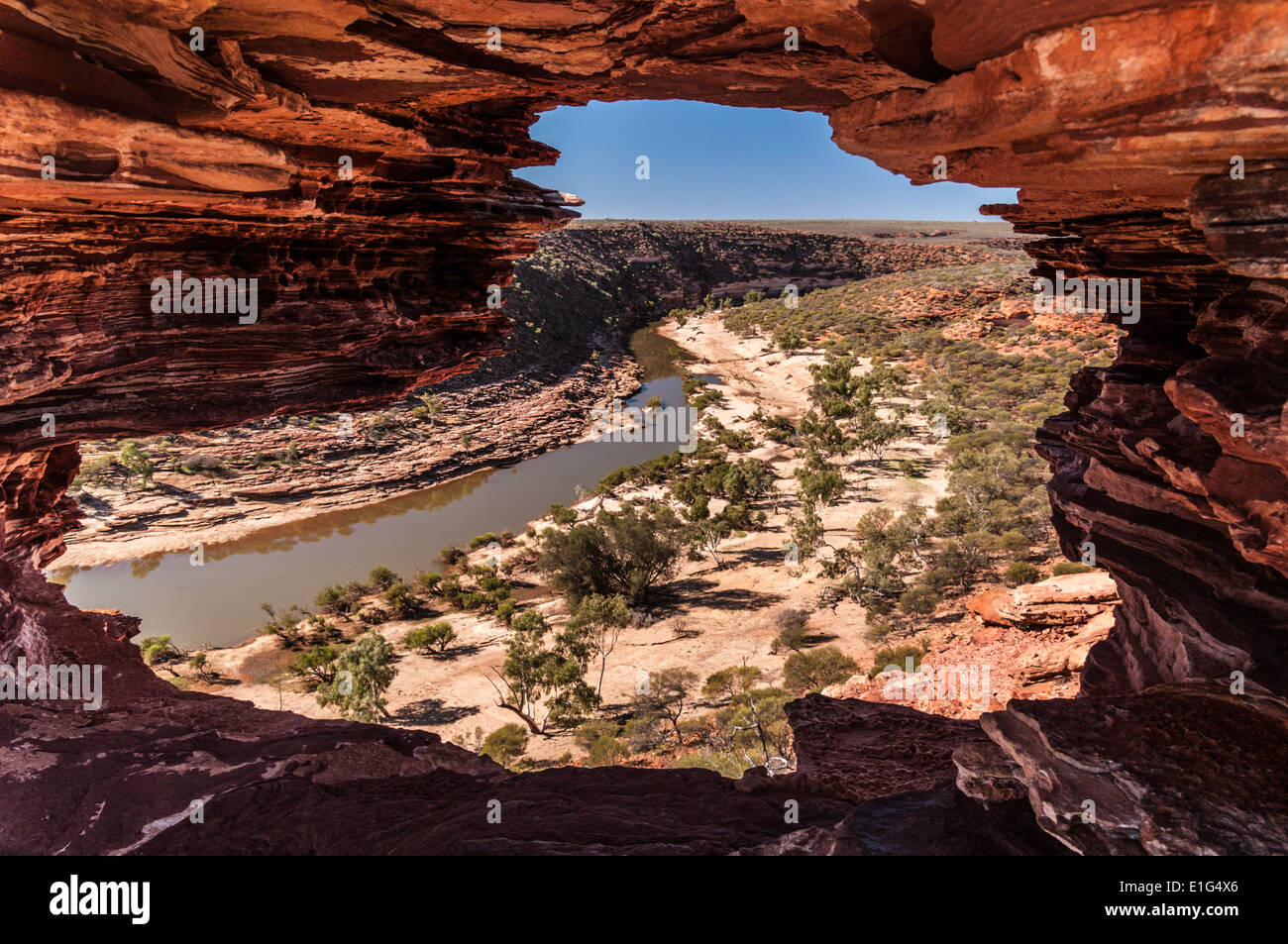 KALBARRI NATIONAL PARK, NATURE’S WINDOW, MURCHISON RIVER, WESTERN ...