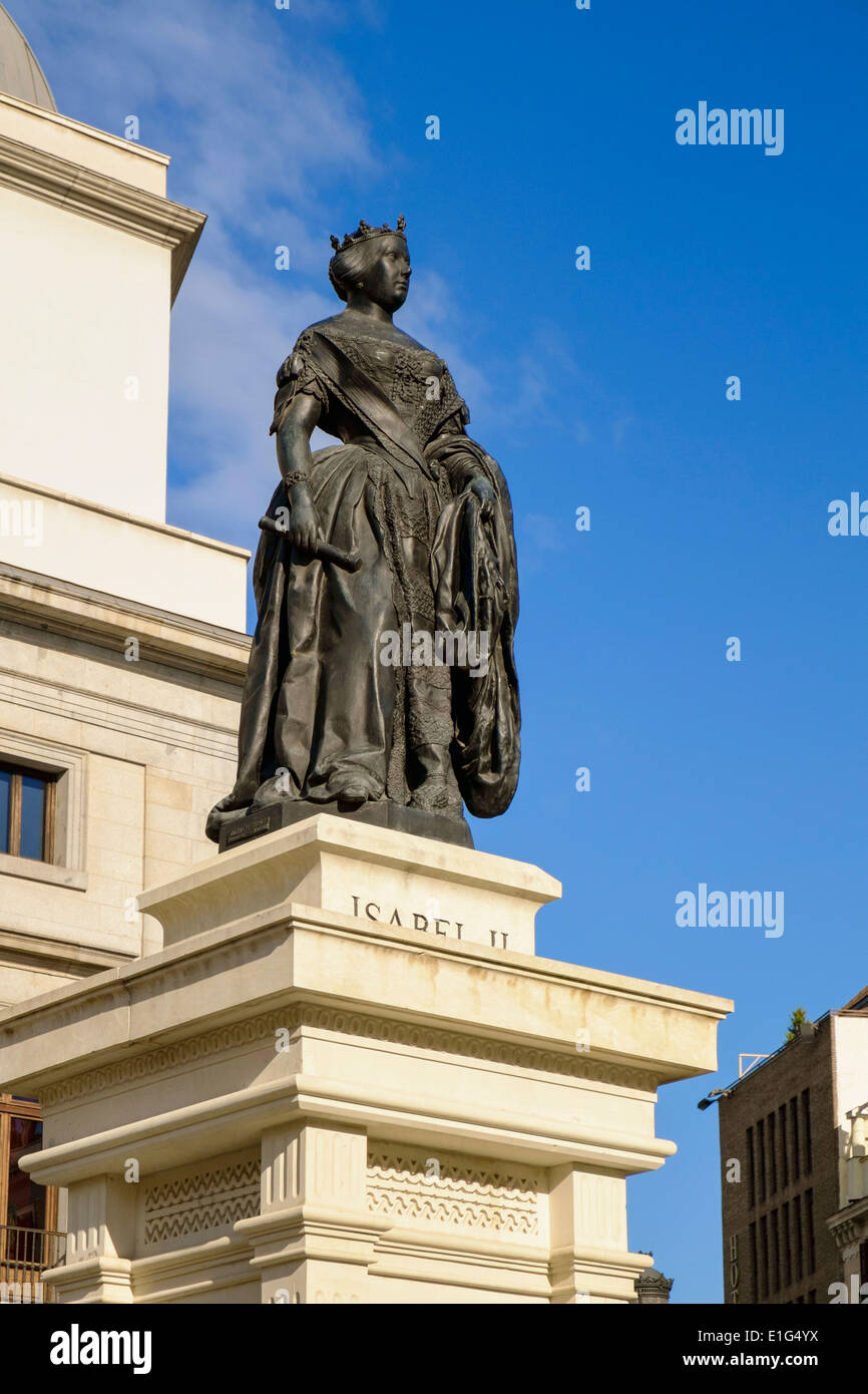 Statue of Queen Isabel II Madrid Spain Stock Photo - Alamy