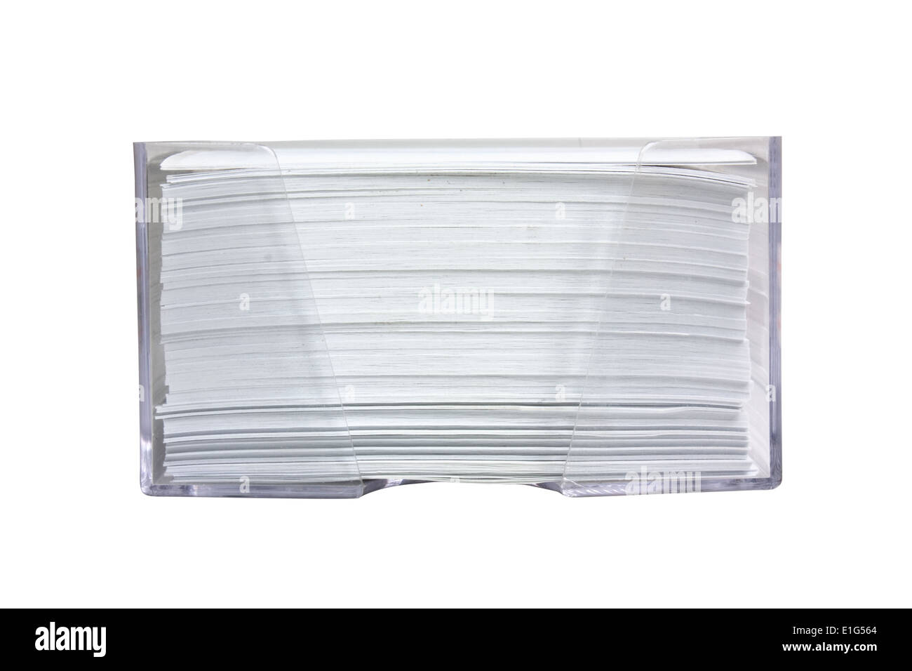 stack of paper in a box isolated on white Stock Photo - Alamy