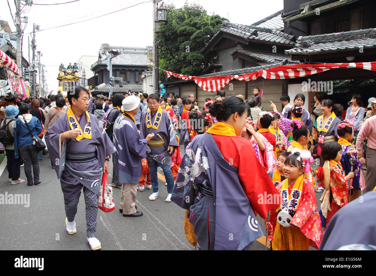 KAWAGOE, SAITAMA,JAPAN - OCT 19 2013 : Unidentified people joint to the ...