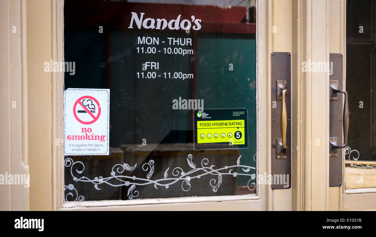 Window sign nandos hi-res stock photography and images - Alamy