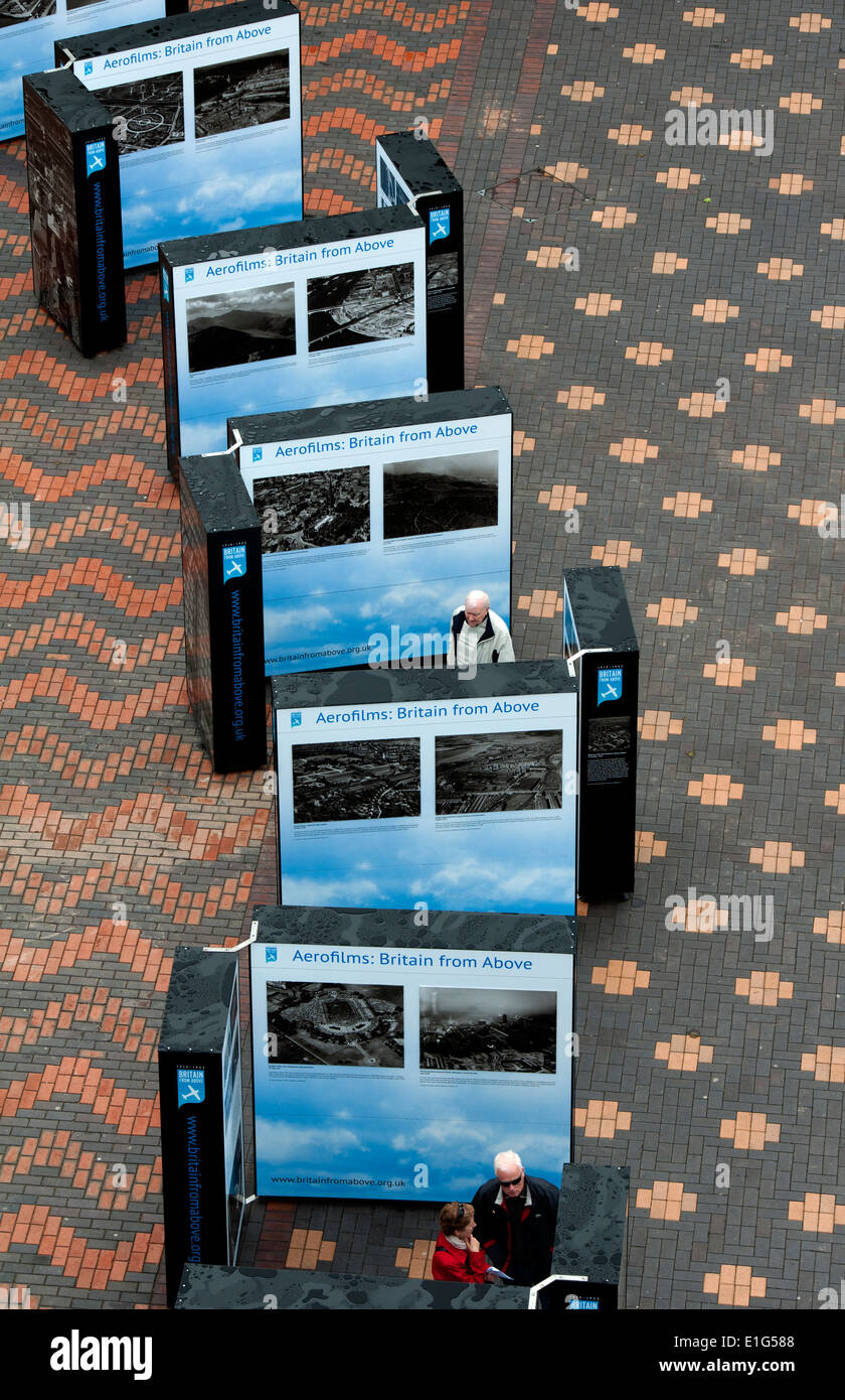 Aerial view of Aerofilms "Britain from Above" photographic exhibition ...