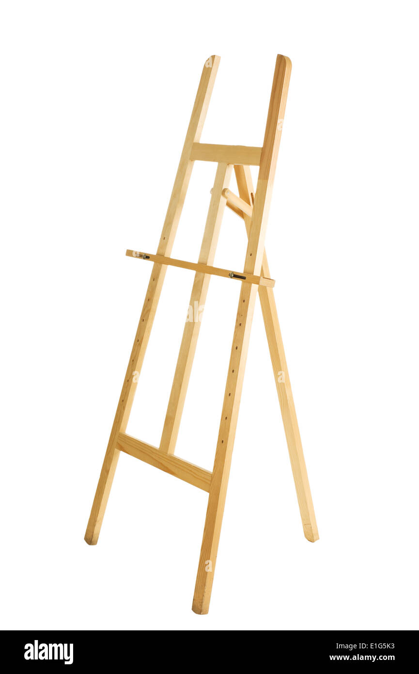 easel isolated on a white background Stock Photo - Alamy