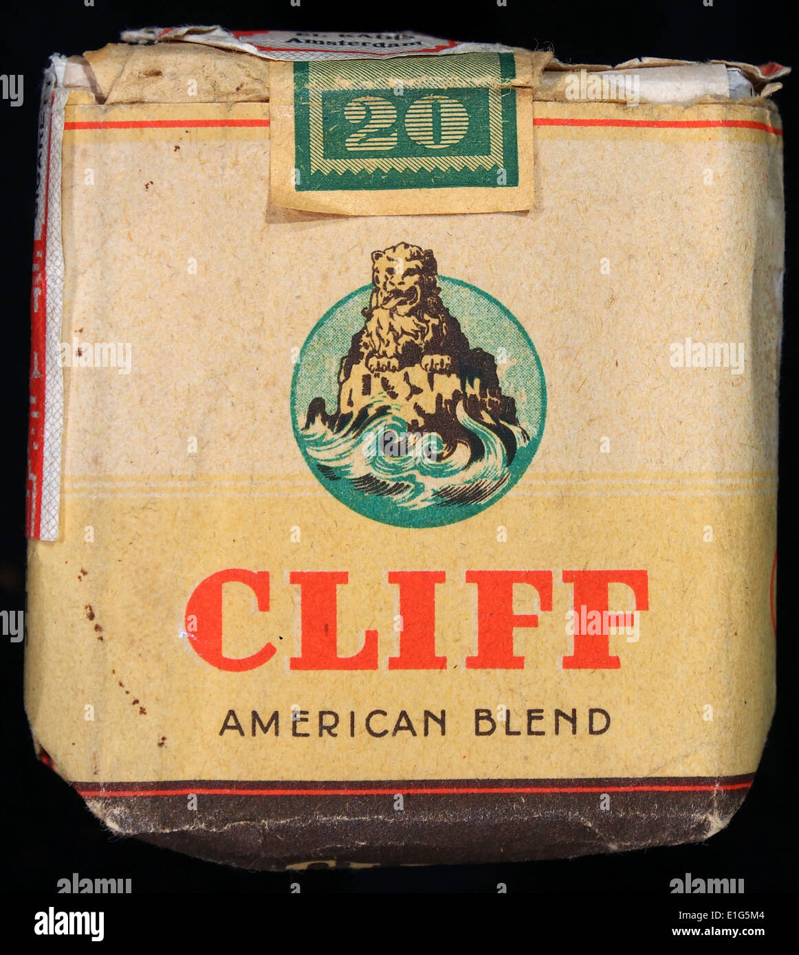 A photo showing the front of a Cliff cigarettes pack, emphasizing its ...