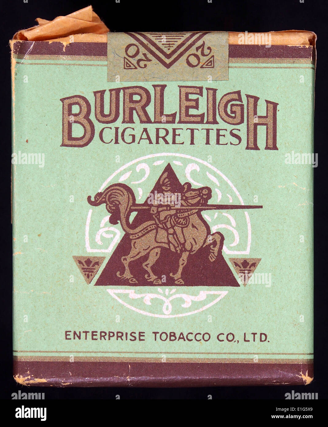 This image features the front of a Burleigh cigarette pack. Burleigh is ...