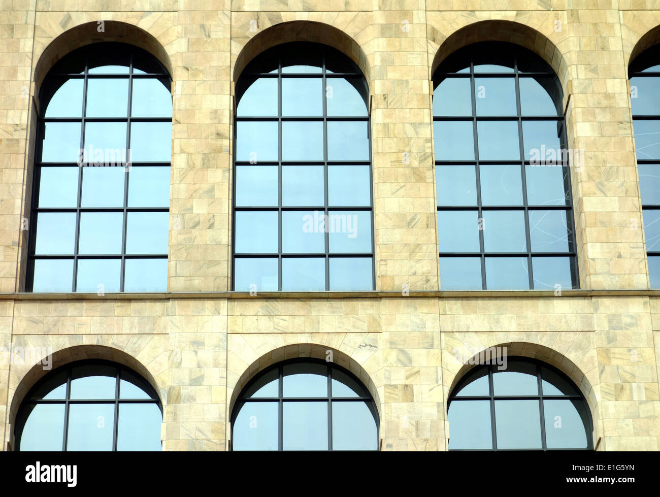 Glass windows of a building in Milan, Italy Stock Photo - Alamy