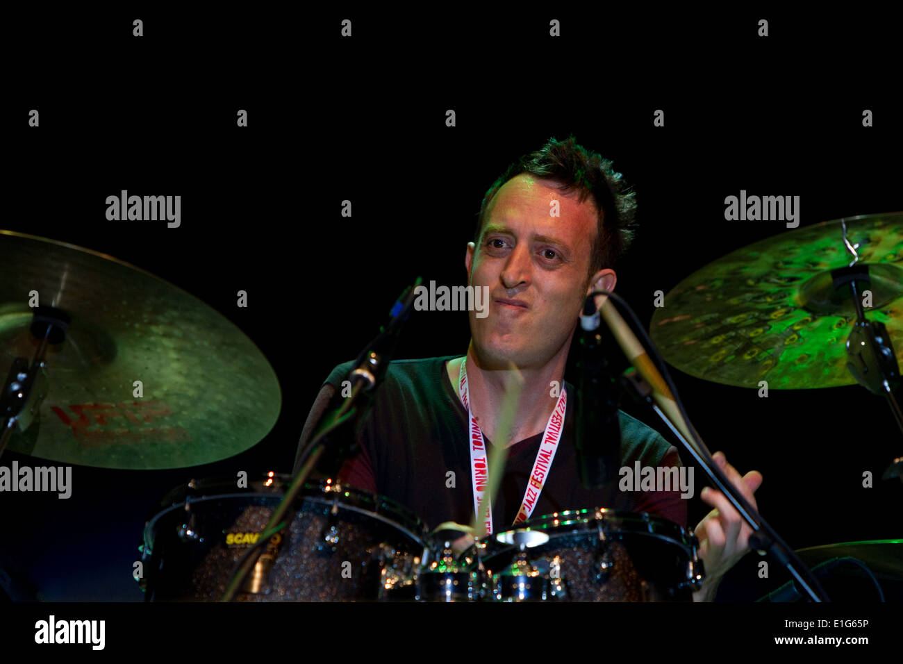 Italian drummer Paolo Fortini during Daniele Sepe concert Stock Photo ...