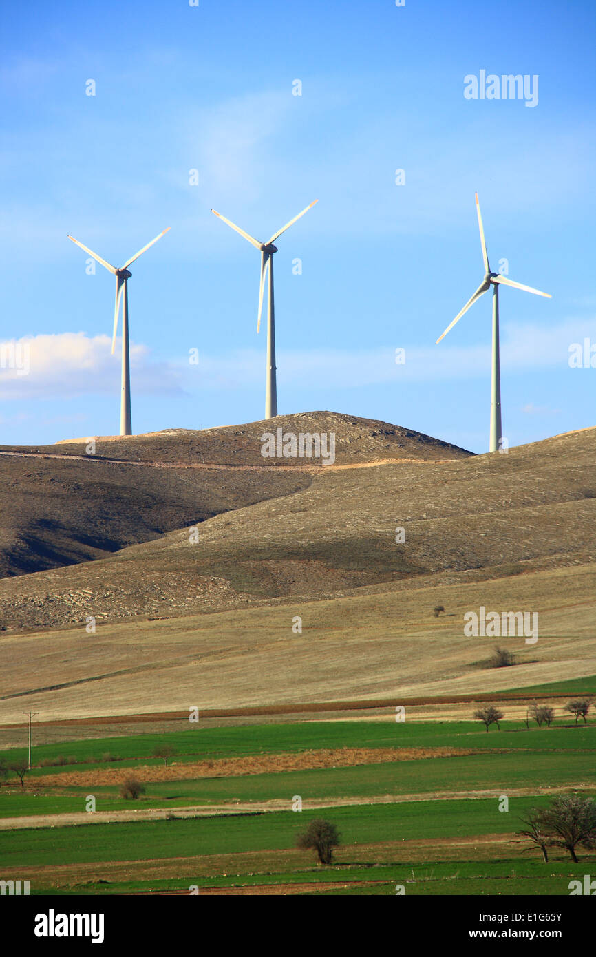 windmill generating alternative energy Stock Photo - Alamy