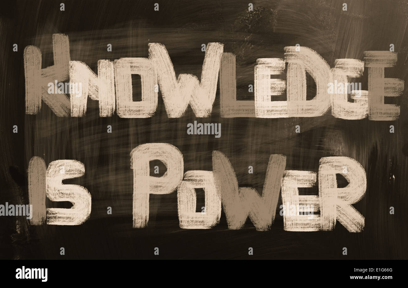 Knowledge Is Power Concept Stock Photo - Alamy