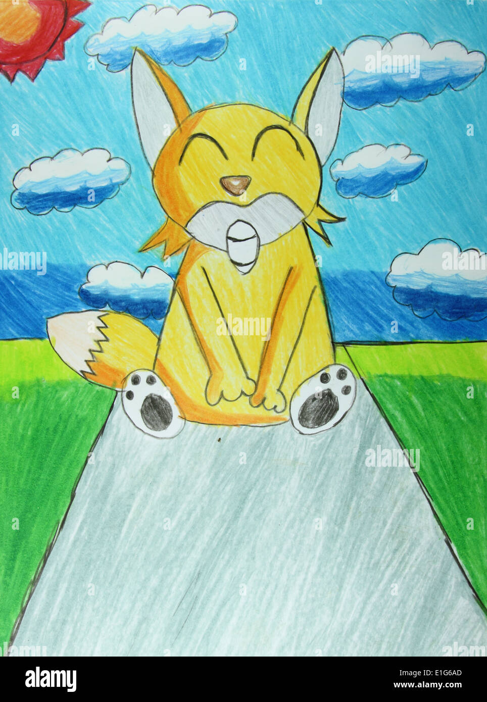 Fox sitting hi-res stock photography and images - Alamy