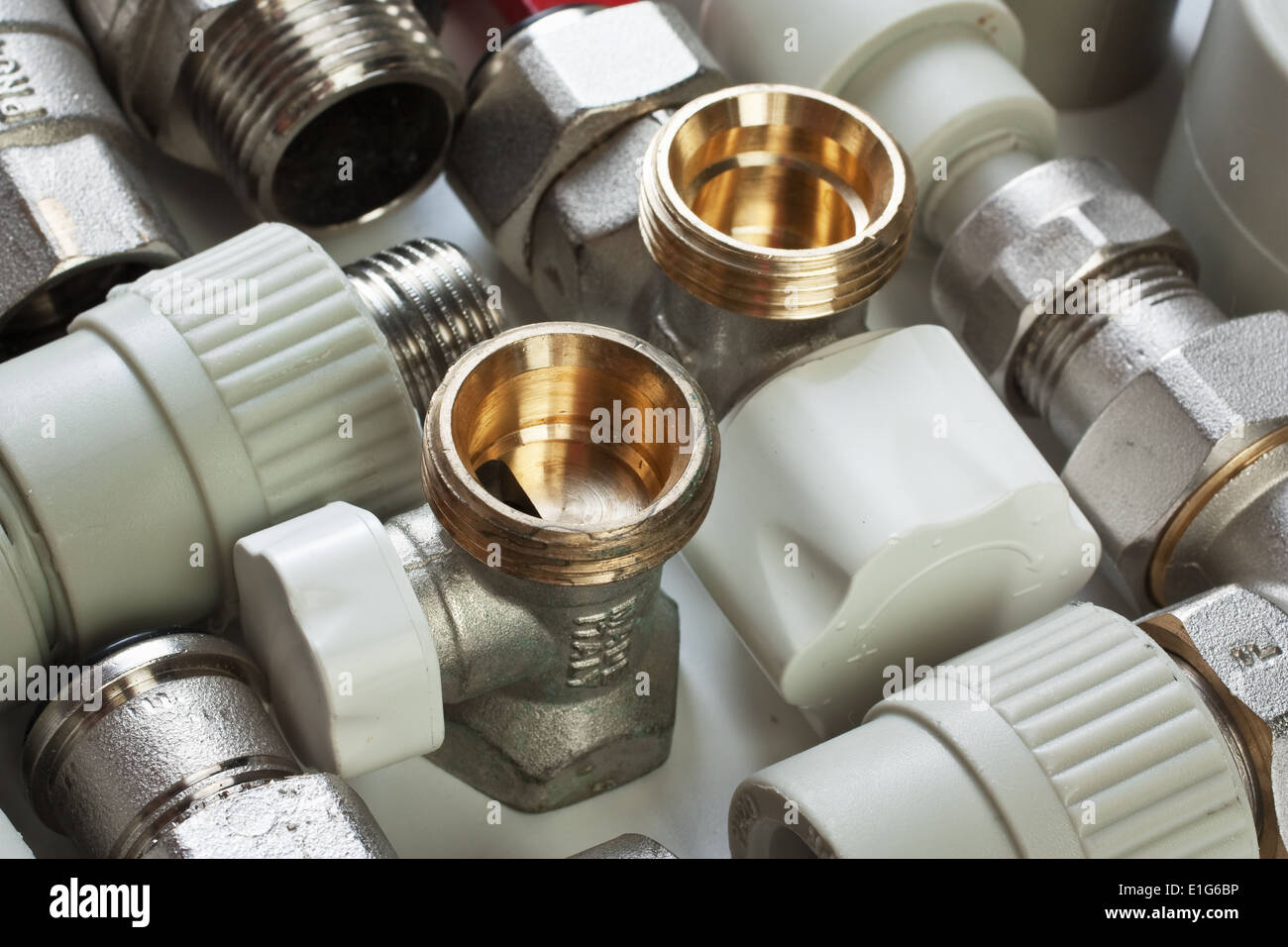 Set plumbing fittings Stock Photo - Alamy