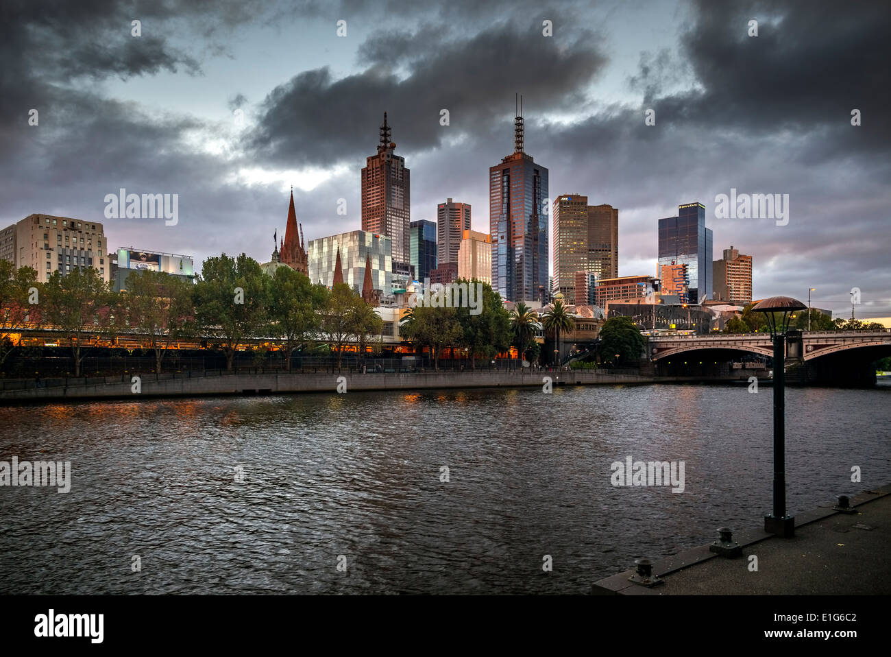Melbourne Downtown at Sunset, Melbourne, Australia Stock Photo - Alamy