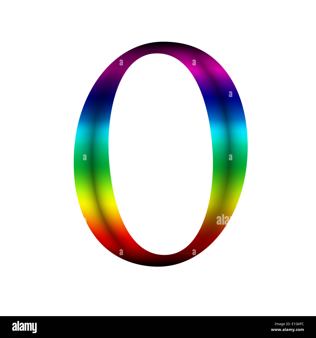 Number zero, 0 made from rainbow color Stock Photo - Alamy