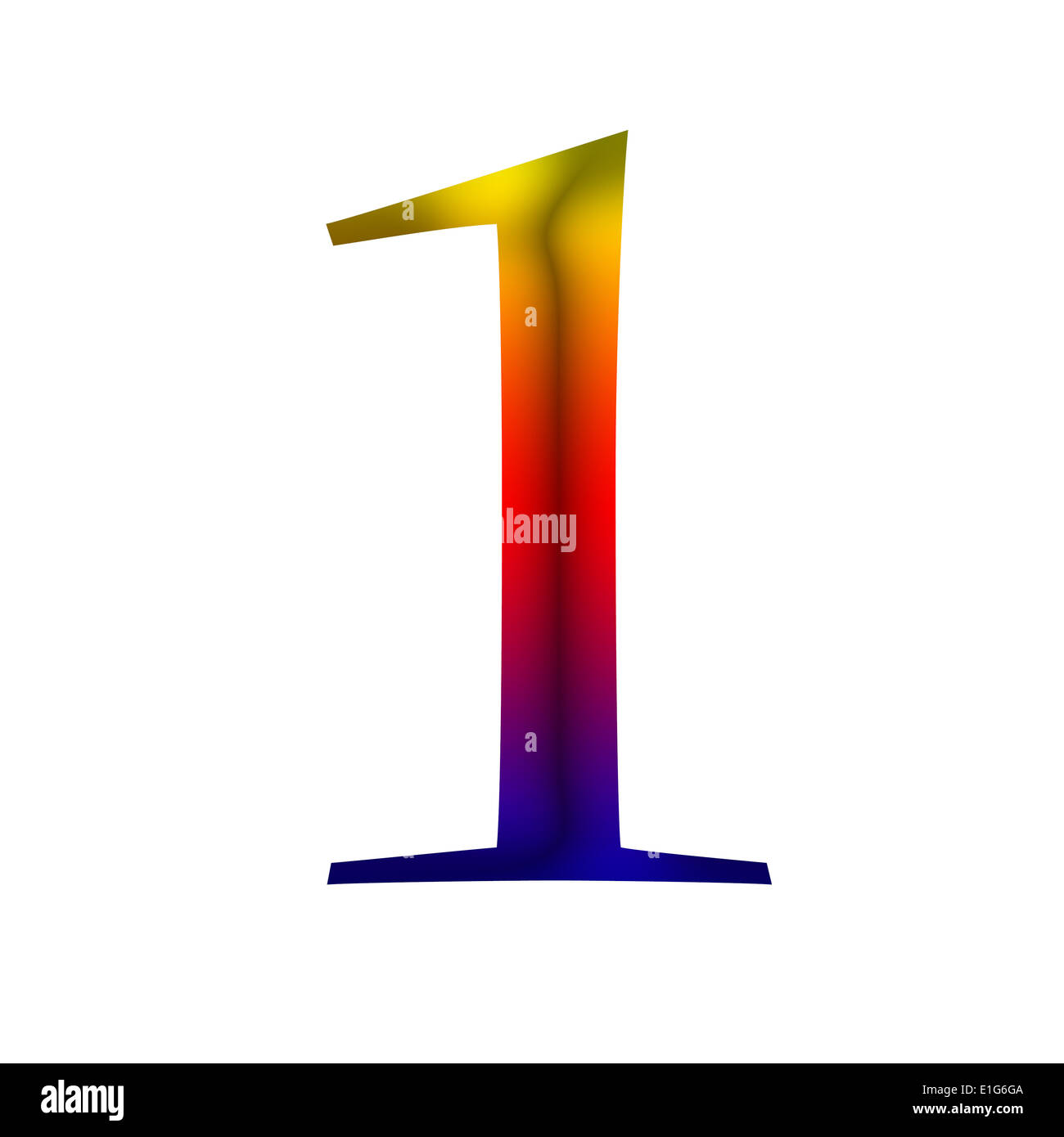 Number one, 1 made from rainbow color Stock Photo - Alamy