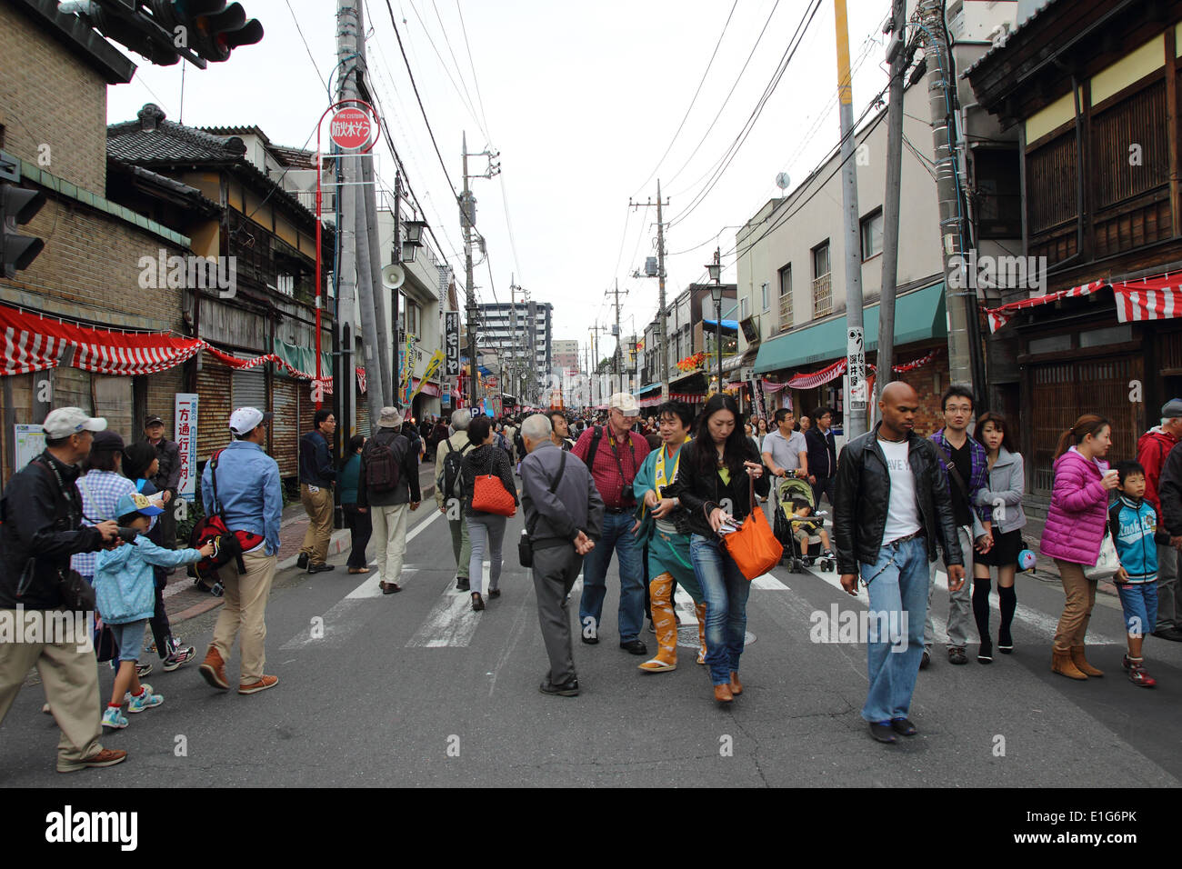 KAWAGOE, SAITAMA,JAPAN - OCT 19 2013 : Unidentified people joint to ...