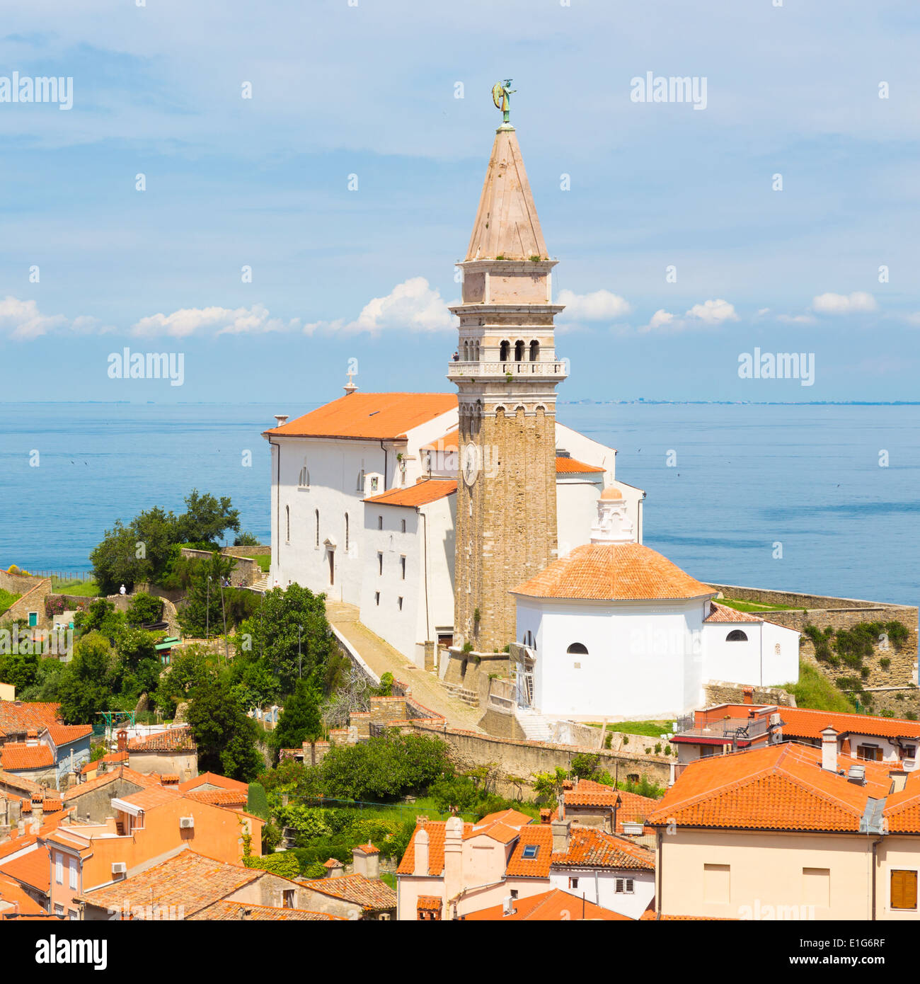 Piran town wall hi-res stock photography and images - Alamy