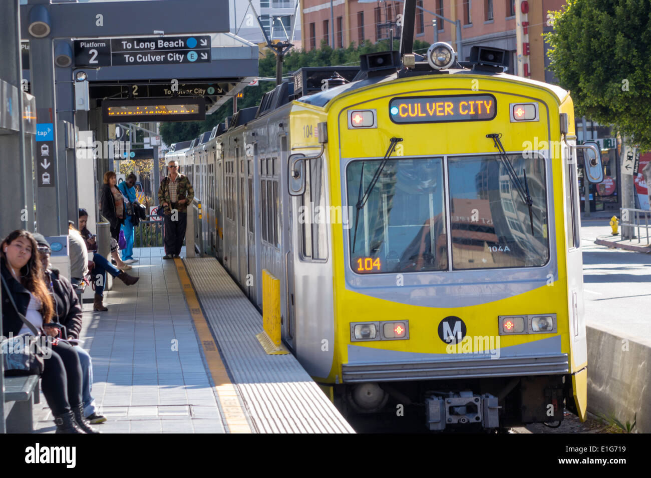 Los Angeles California CA Downtown LA County Metro Rail urban rail ...
