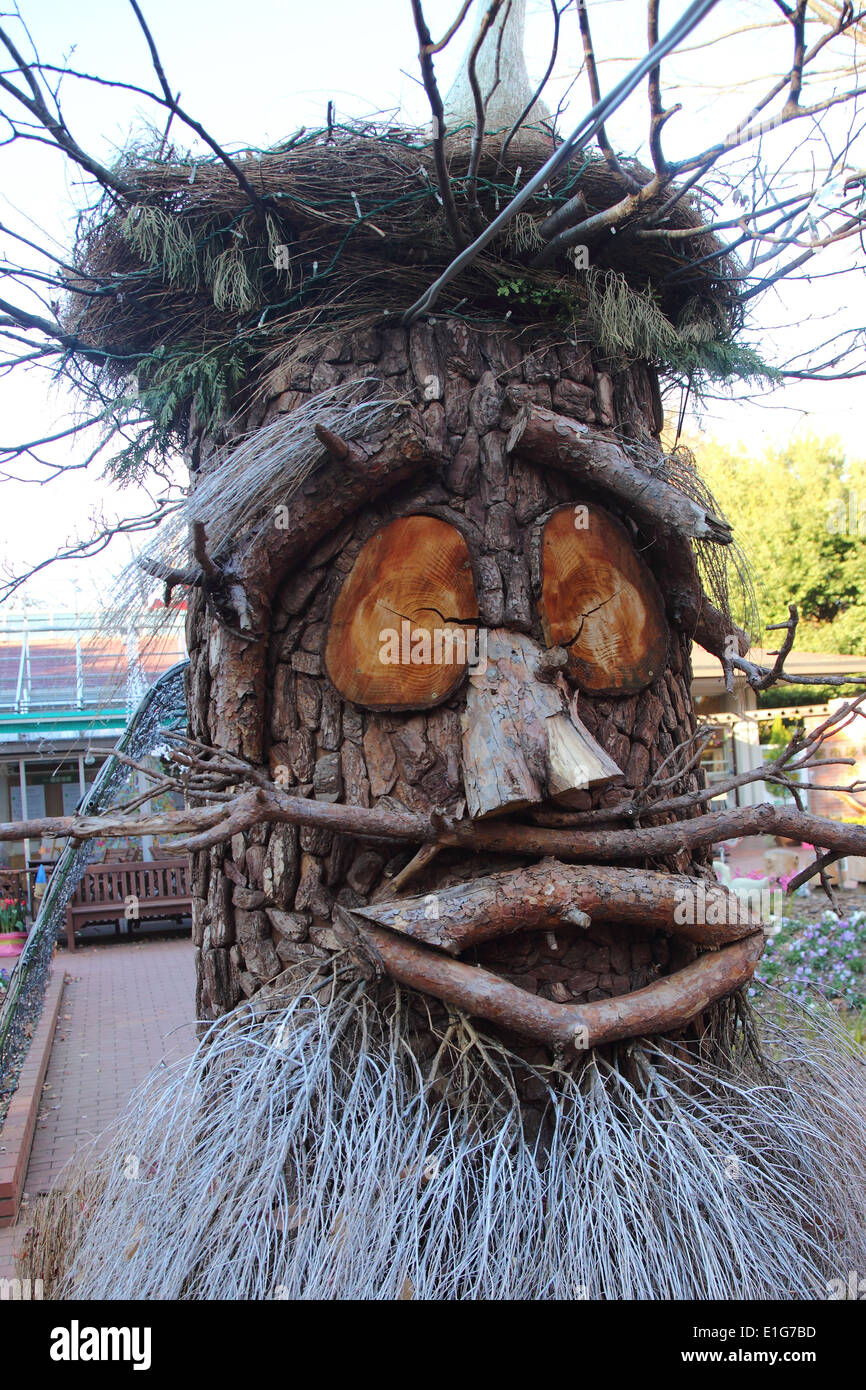 The human tree carving Stock Photo - Alamy