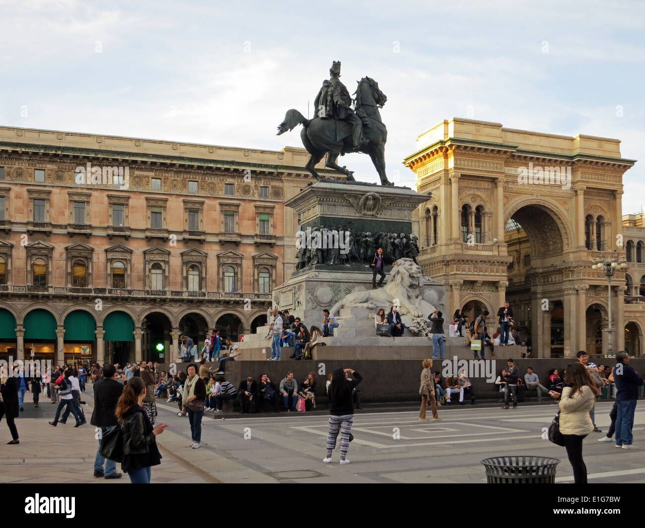 The Monument to King Victor Emmanuel II in Piazza del Duomo ("Cathedral ...