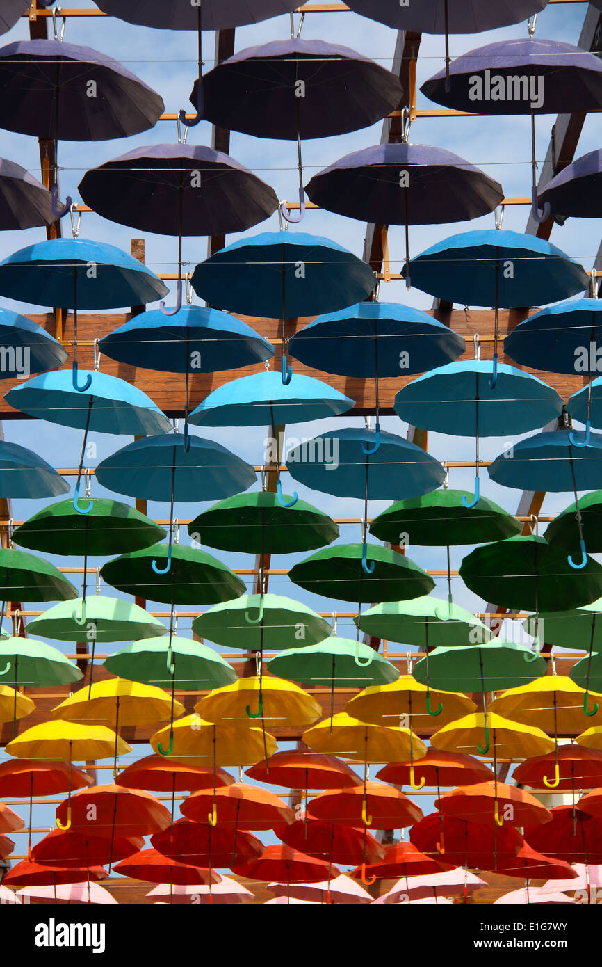 Different red umbrella hi-res stock photography and images - Alamy