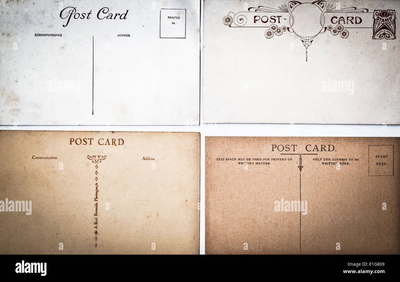 Old paper texture postcards back hi-res stock photography and images ...