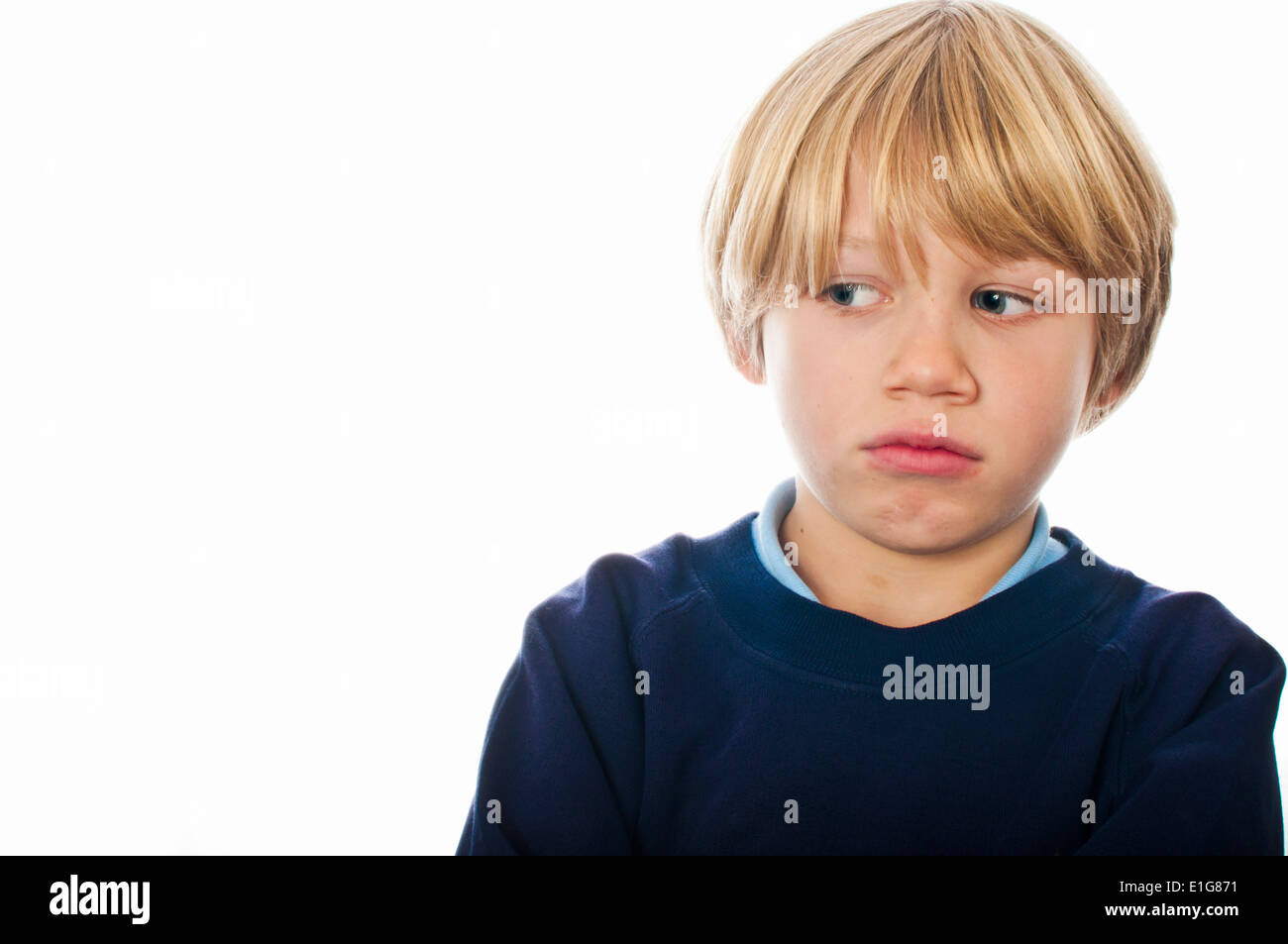 School boy sad alone uniform hi-res stock photography and images - Alamy