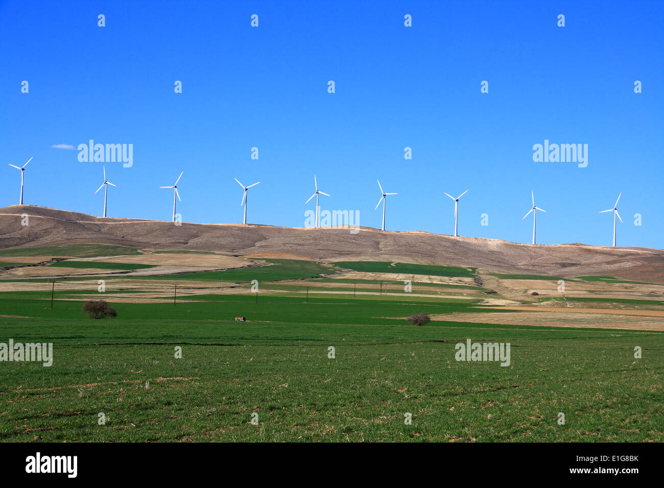 windmill generating alternative energy Stock Photo - Alamy