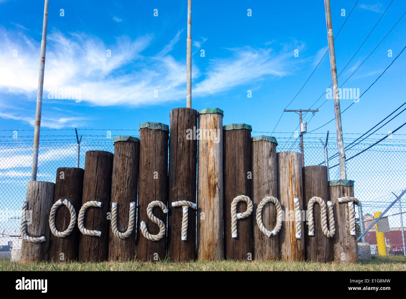 Baltimore Locust Point Sign at Fort Ft McHenry Stock Photo - Alamy