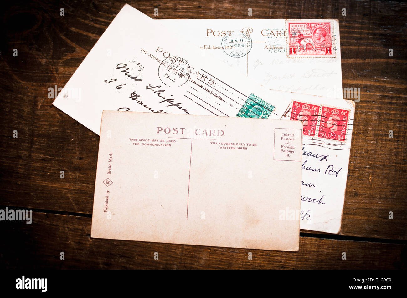 Vintage postcard back stamp hi-res stock photography and images - Alamy