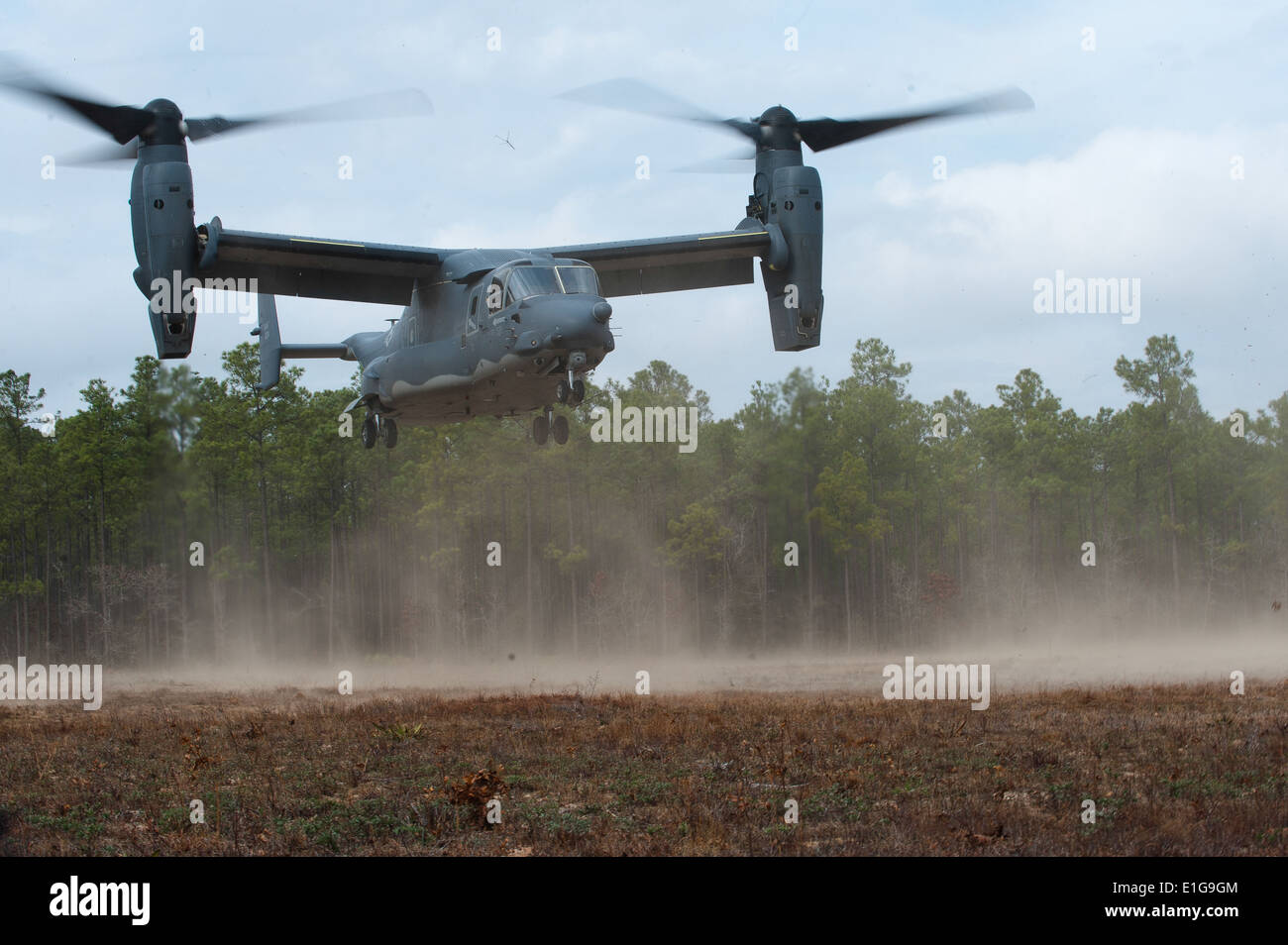 A U.S. Air Force CV-22 Osprey tilt-rotor aircraft from the 8th Special ...