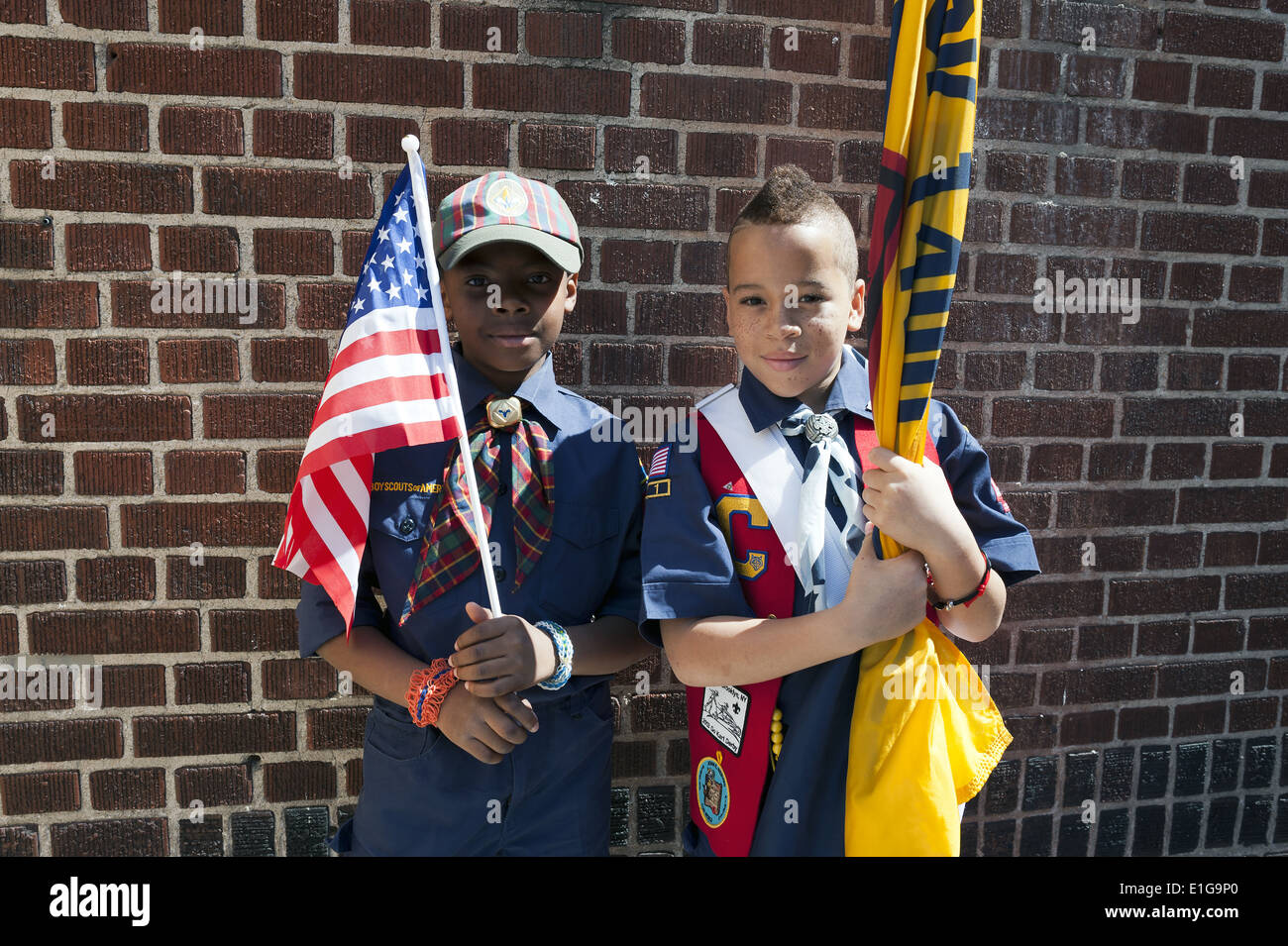 Cub scouts pose for a photo at The Kings County Memorial Day Parade in ...