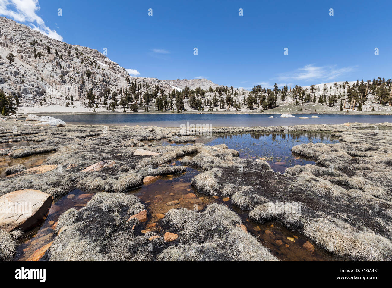 Cirque Lake in the back country wilderness of California's Southern ...