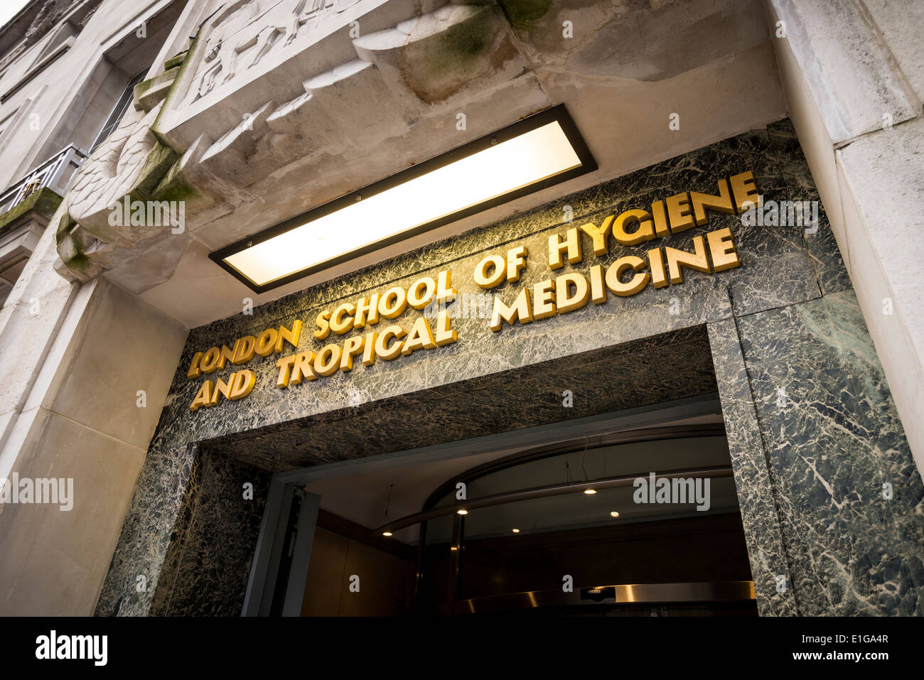The main entrance to London School of Hygiene and Tropical Medicine in ...