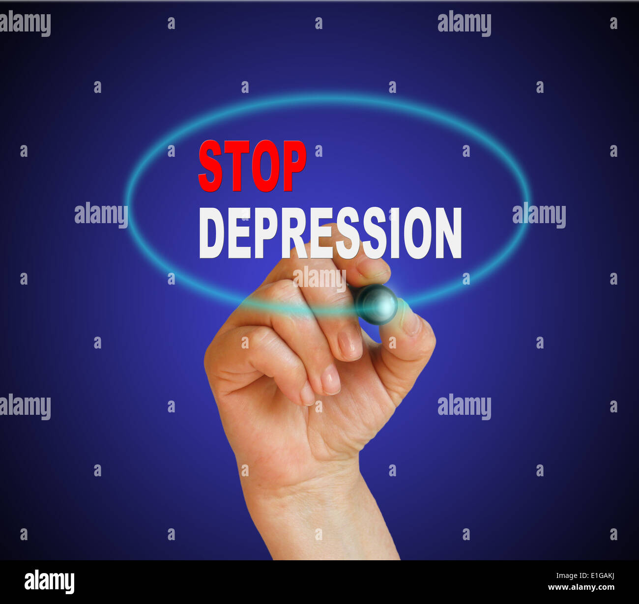 writing words ' depression ' on white background made in 2d software ...