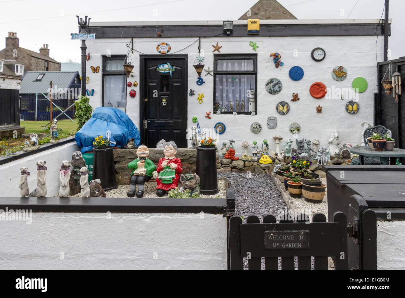 Outhouse, Footdee (Fittie), Aberdeen, Scotland Stock Photo - Alamy